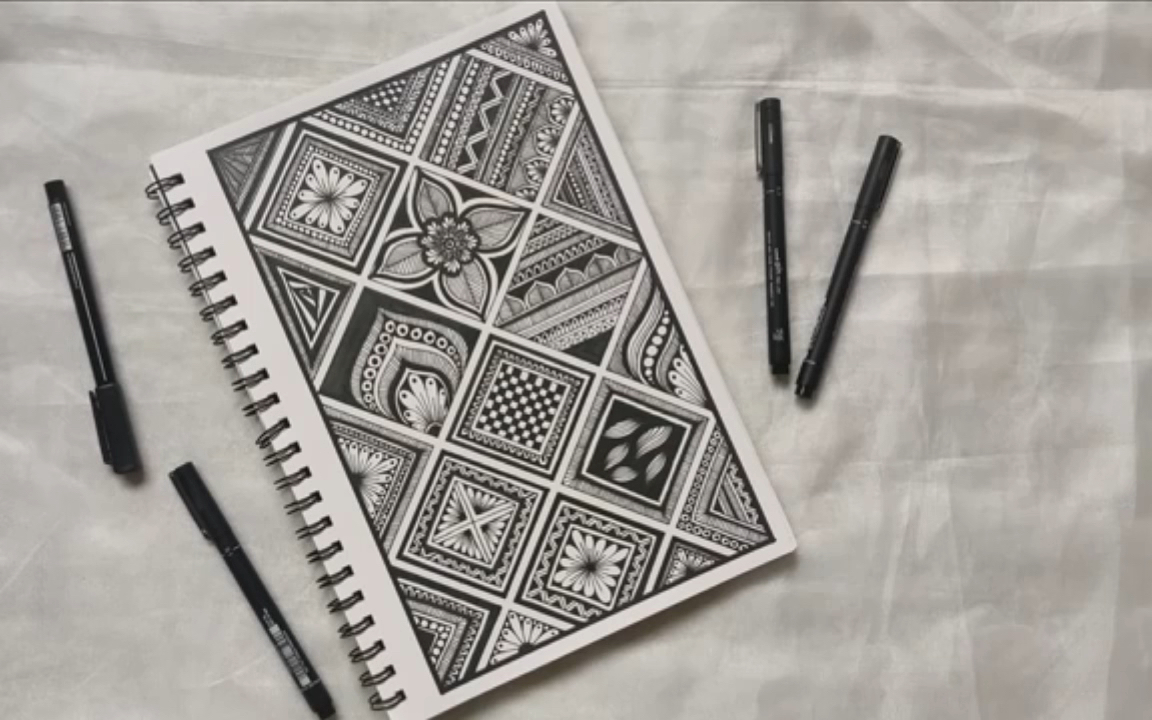 控笔训练|简单入门|新手基础|涂鸦图案|曼陀罗|禅绕画