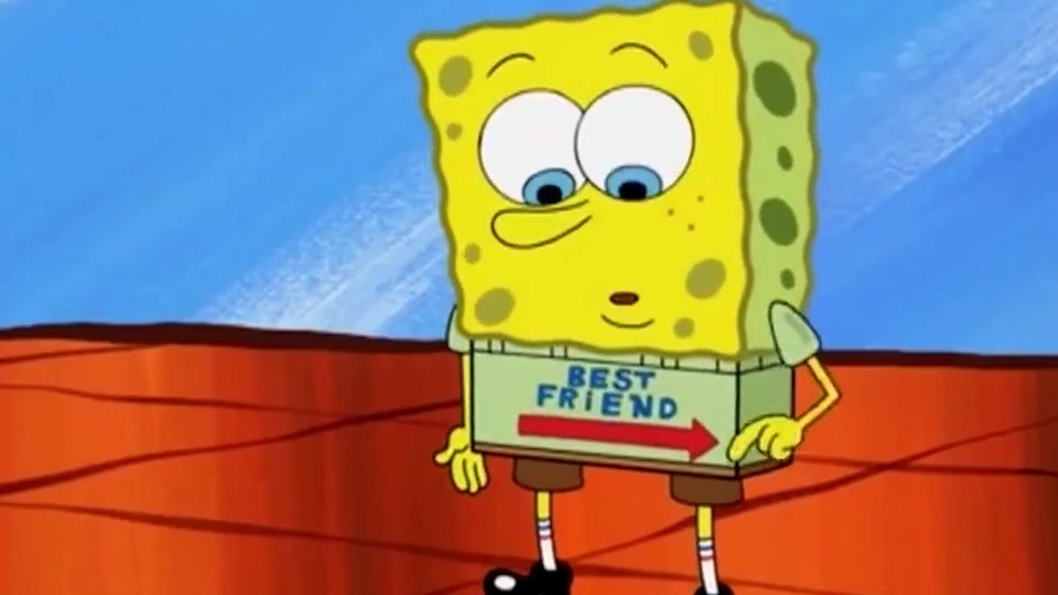 派大星向朋友,介绍自己的好朋友海绵宝宝,看起来都很和谐呢