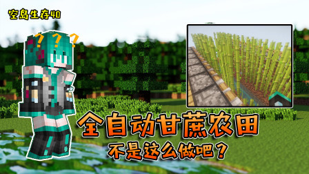 我的世界空岛40:这个全自动甘蔗农田怪怪的 点进来帮我看看呗?