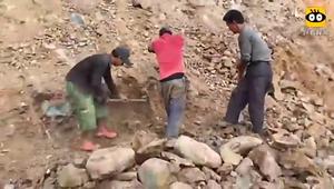 场口翡翠原石原来是这样挖出来的