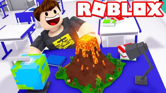 小飞象解说 Roblox成长模拟器 上化学课制造火山爆发!