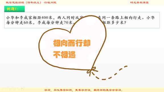 小学奥数:行程问题中,相向而行却不相遇的难题,画图分析更靠谱