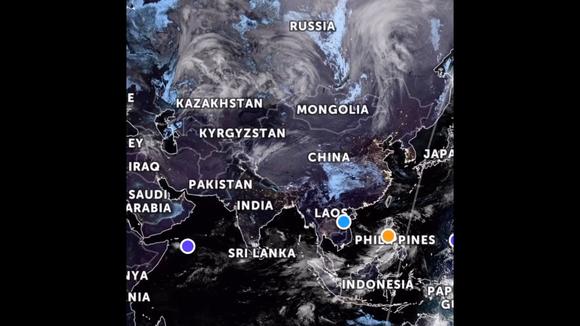 实时气象卫星云图