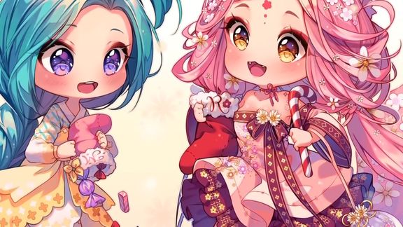 【速绘】SAI绘画教程-华丽装扮的可爱的女孩