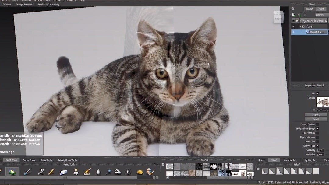 【3D建模】猫咪3D模型贴图全过程,假猫贴真皮,建模贴图教程