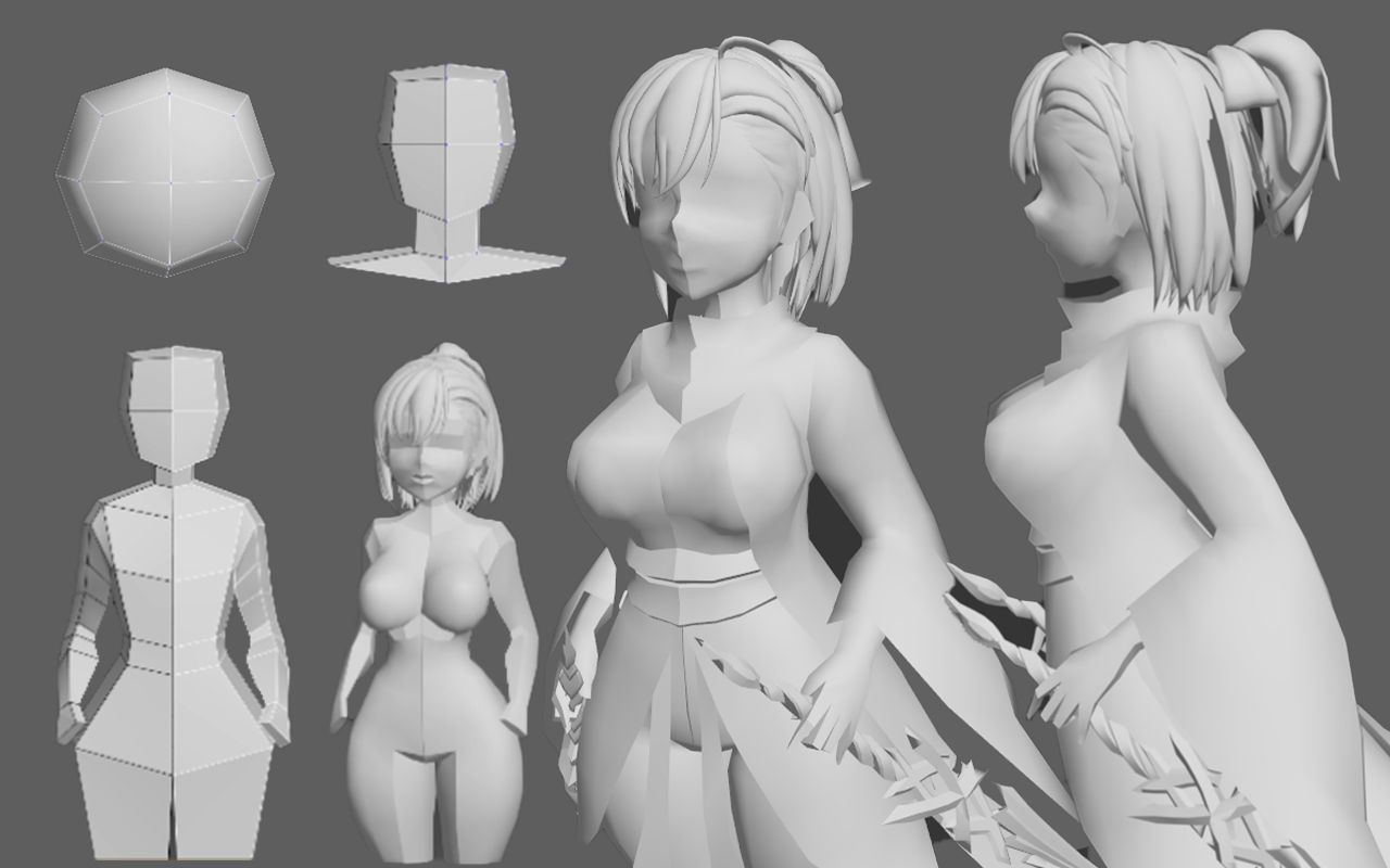 【3dmax角色建模】从box开始教你们制作, 3dmax建模角色制作全流程...