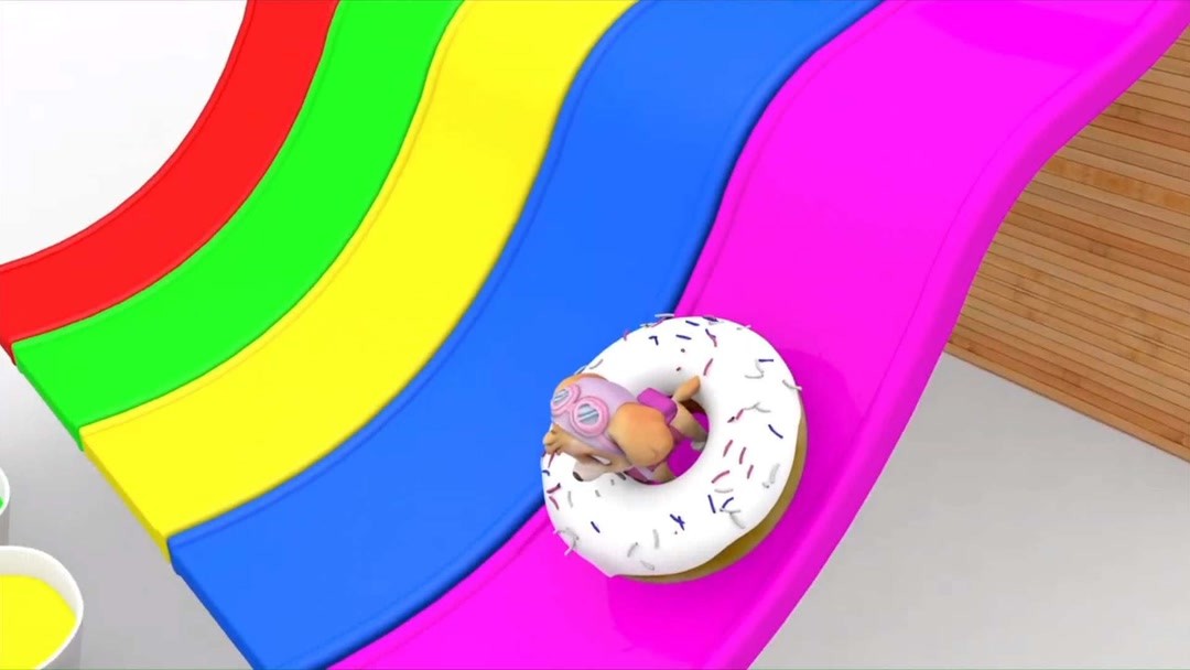 泡泡鱼颜色屋 第14集 汪汪队滑滑梯