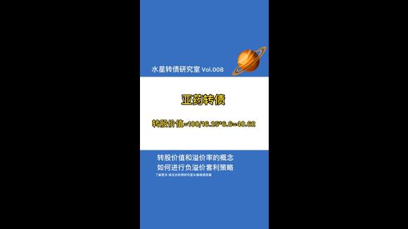 Vol.008 可转债的转股价值和溢价率概念