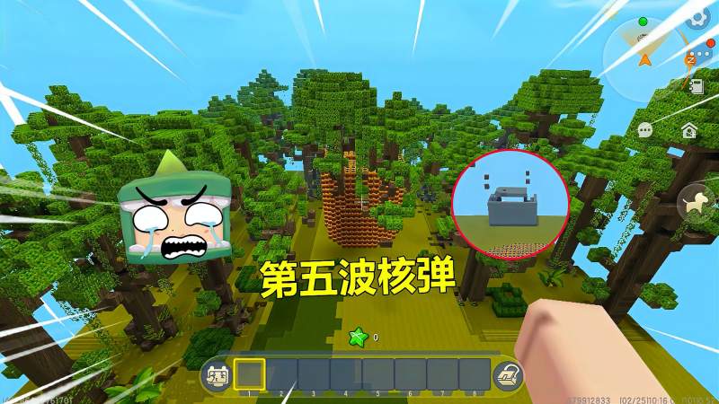 迷你世界：用铁皮房扛核弹，雨林树上挂满炸弹，显卡快撑不住了