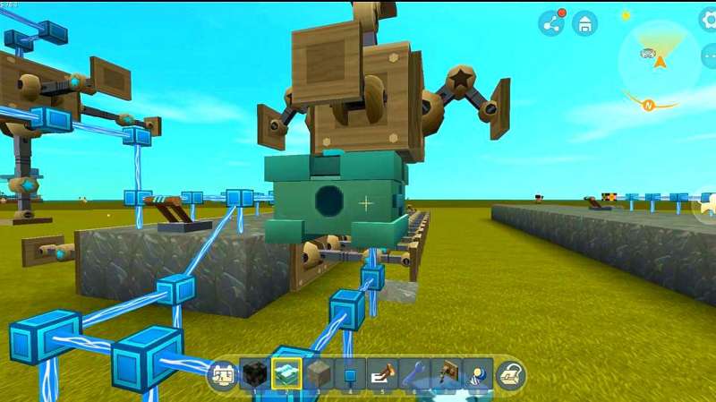 迷你世界生存游戏,新手教学,不听话的机械臂