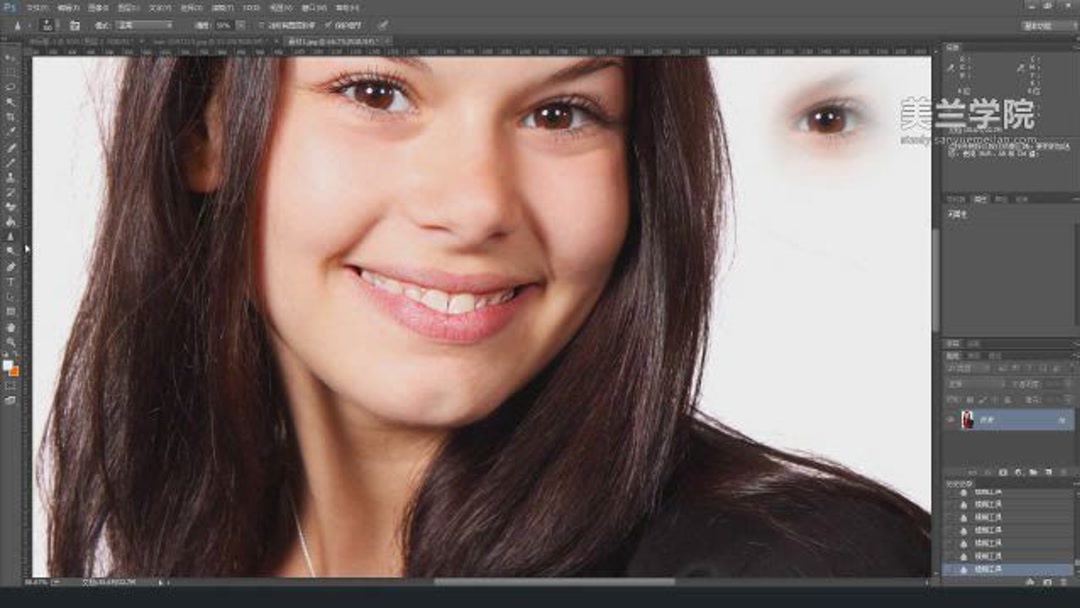 Photoshop视频教程_23模糊锐化涂抹工具_ps视频教程