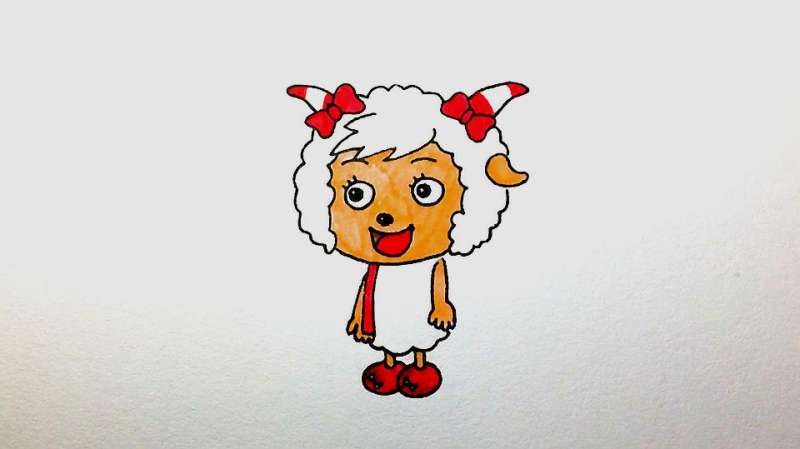 亲子互动益智简笔画,美羊羊不仅长得美,还多才多艺,大家喜欢它