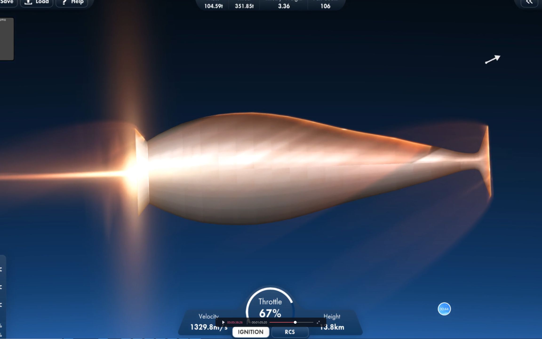 航天模拟器,这才是真正的冷发射。