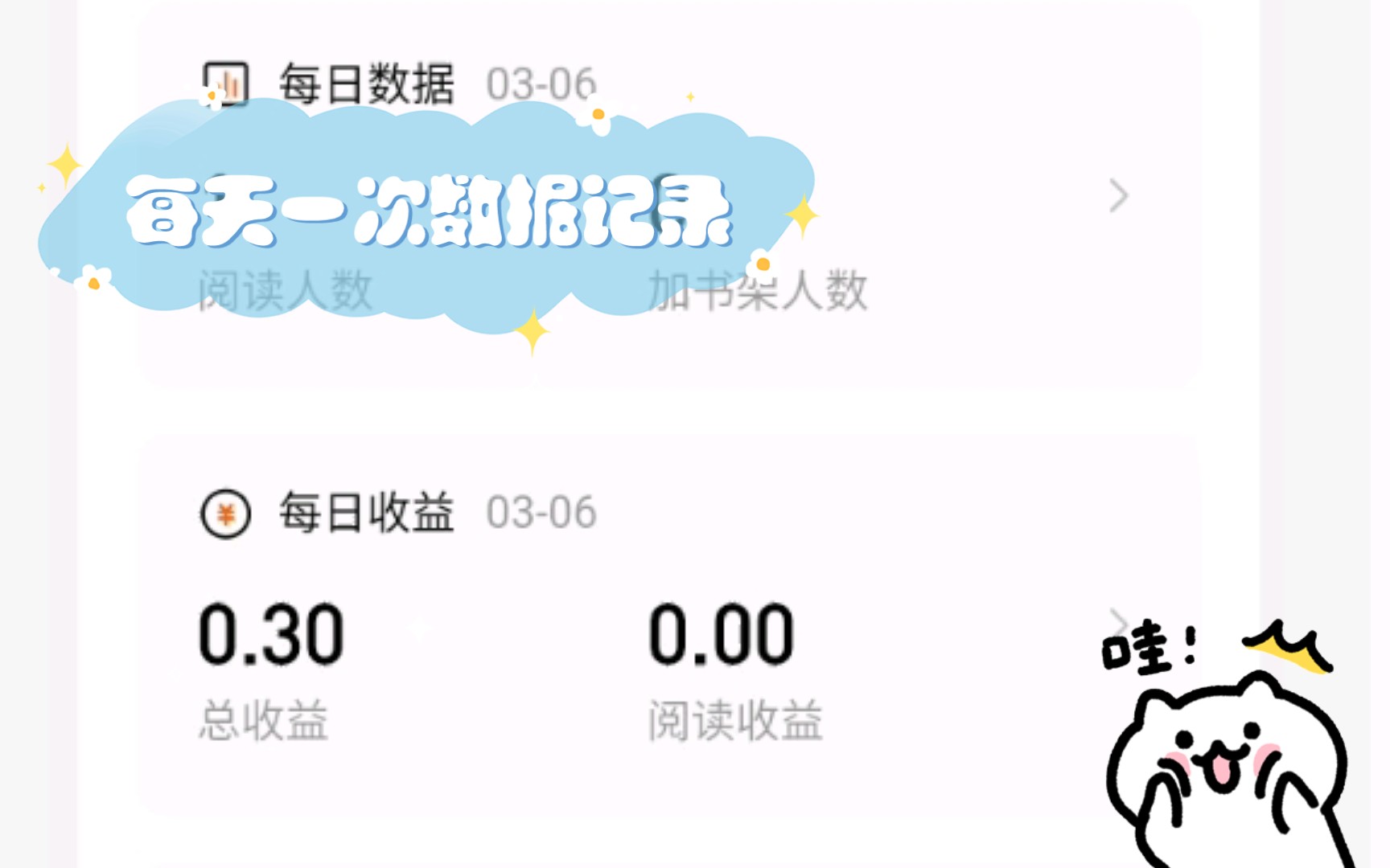 每天一次数据记录