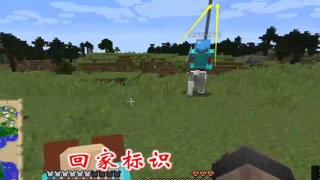 我的世界联机181:折腾了这么久,我们往家赶终于看见家园标识了