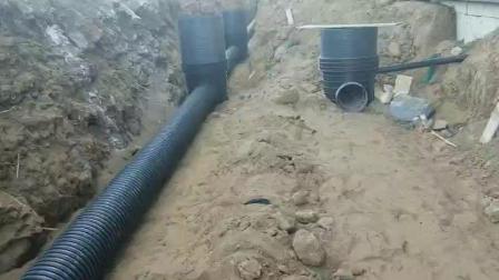 山西冀盛通达管业太原市小店区波纹管施工现场波纹管和塑料检查井