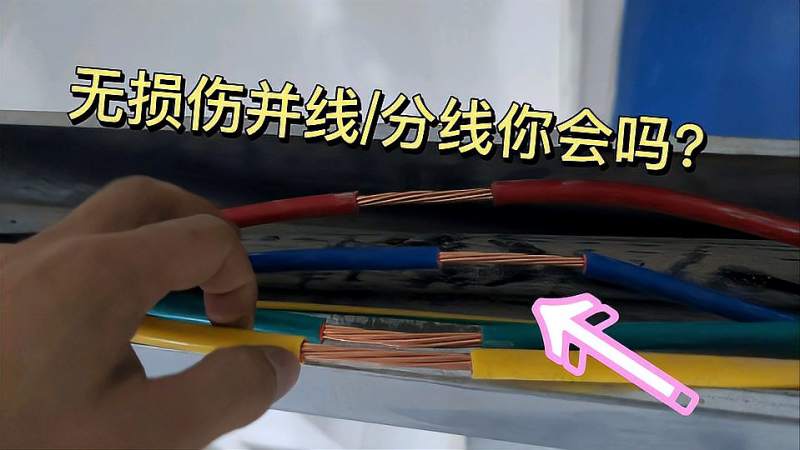 看电工师傅如何在16平主线上面分接电线并接电线,你学会了吗