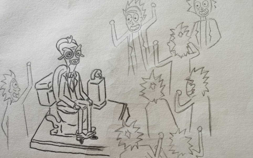 【瑞克和莫蒂】“我用什么把你留住”铅笔草稿向简陋 手书?(应该算...