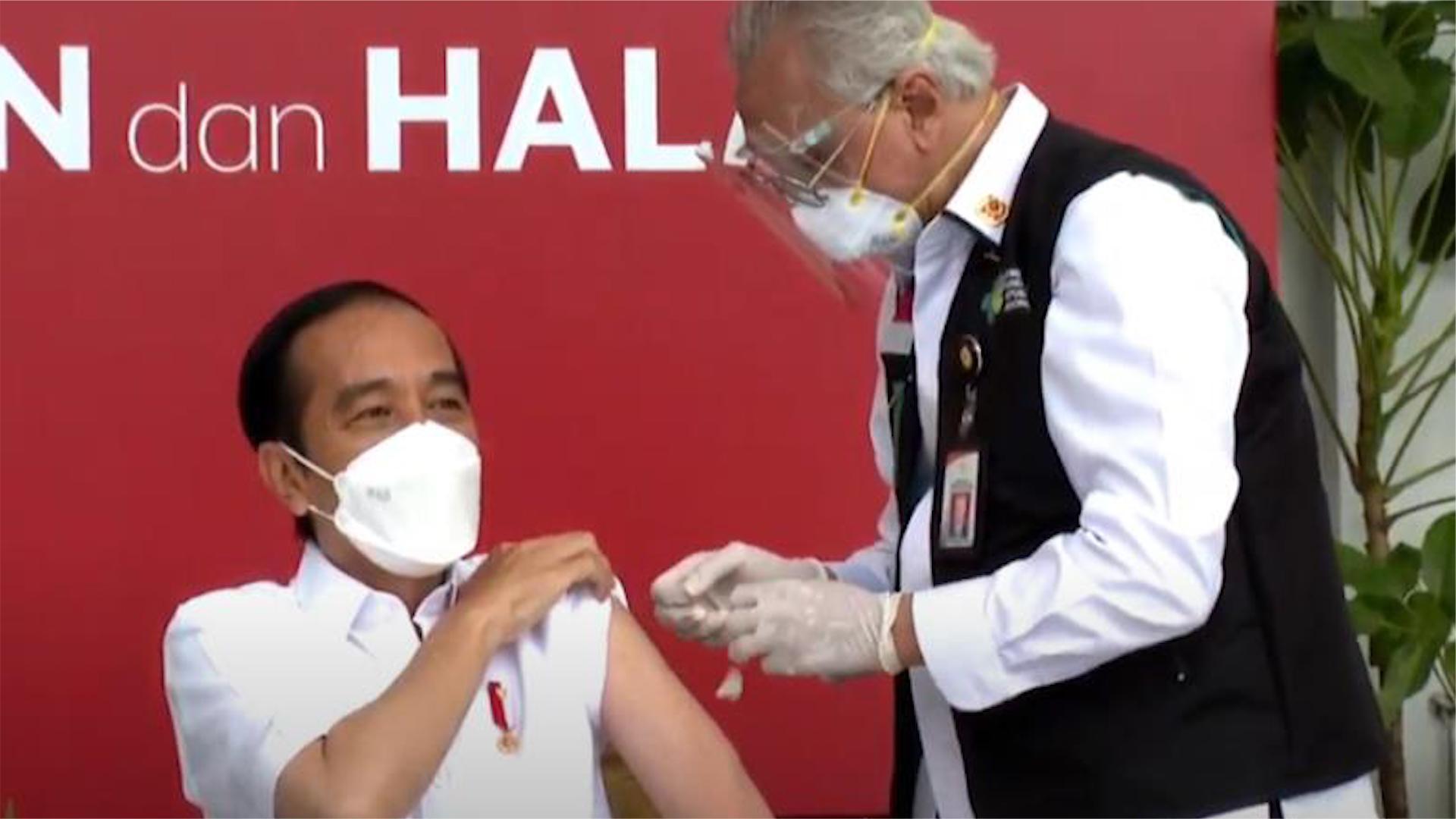 首位接种者！印尼总统佐科接种中国新冠疫苗，现场淡定有说有笑