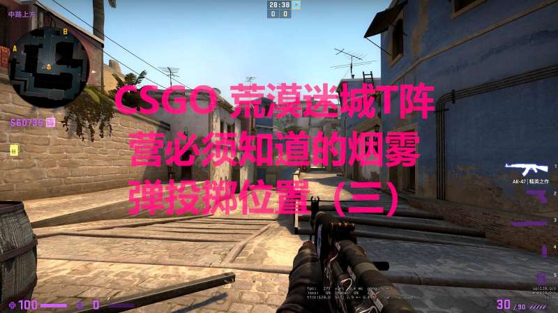 CSGO:荒漠迷城T阵营如何在B区封烟,狙击手麦克都不知道的技巧