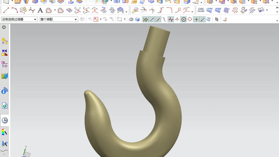 UG产品造型设计UG如何画3D吊钩 青松设计网