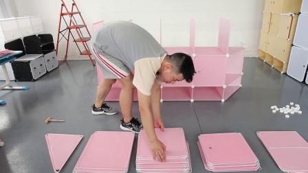 加深20门鞋格带转角衣柜安装