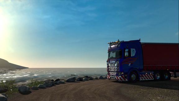 欧洲卡车模拟2,线上外部任务,0碰撞损伤,51T重载1800公里!