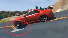 下坡路面有个坑 立马让你见阎王 拟真车祸模拟BeamNG