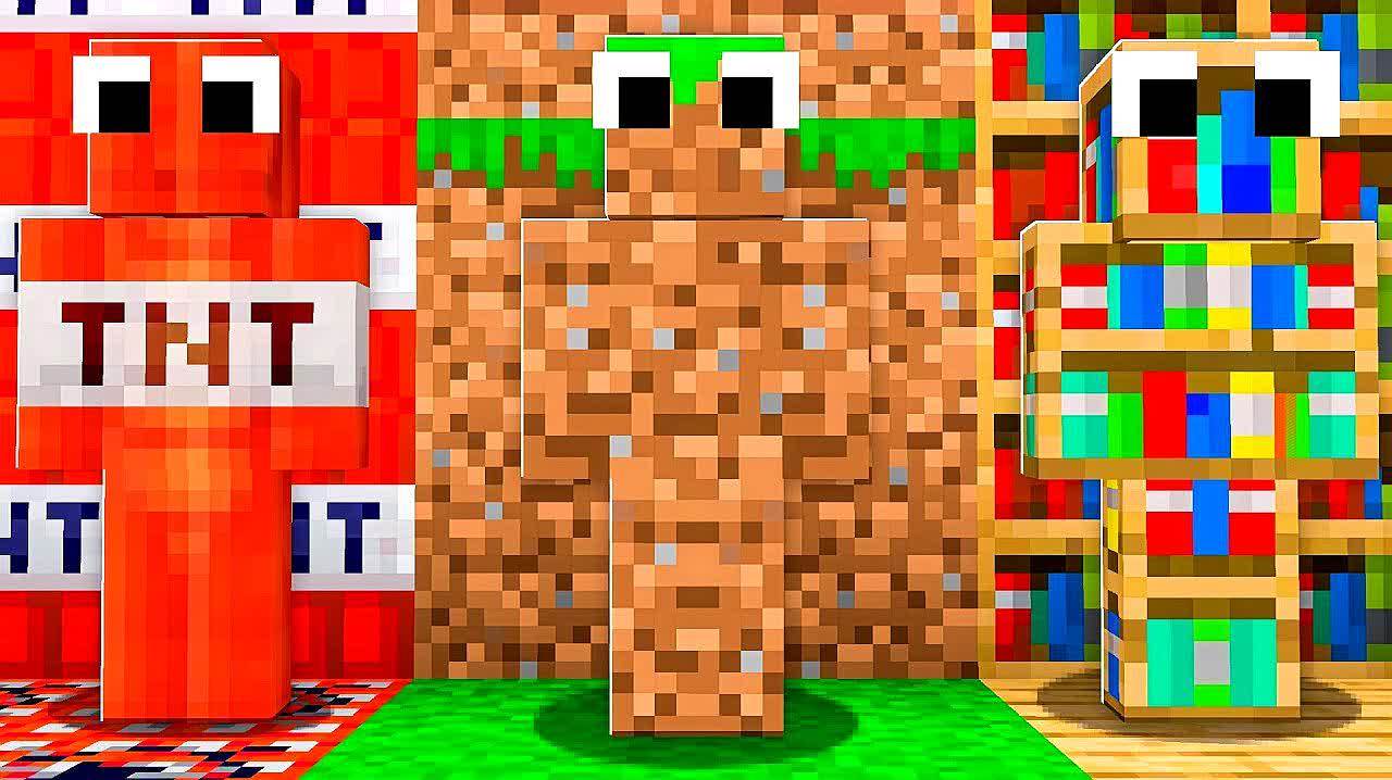 游游解说我的世界:手机版,变身西瓜与小君玩捉迷藏?