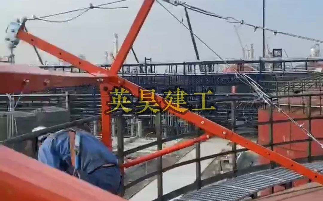 油罐外壁防腐用上这种吊篮,想慢都难!
