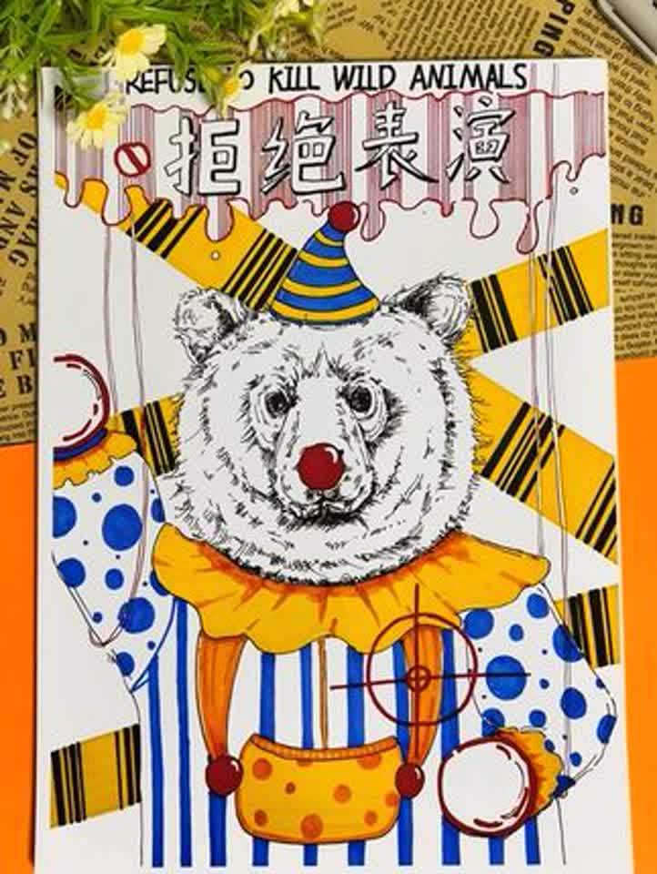 线描画|六大主题,24幅作品,适合暑假班主题课~#画画 #少儿美术教育 #...