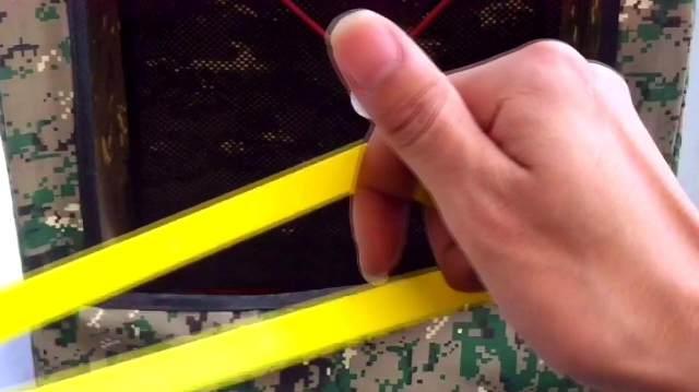 弹弓教程:无架扁皮弹弓的打法教程,简单易学