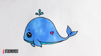 画海豚简笔画 一笔一笔教你画出一只可爱的小海豚