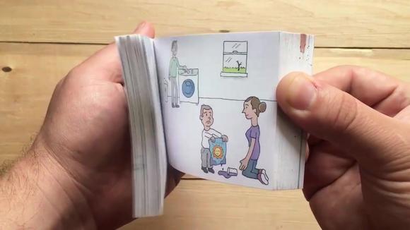 美丽的翻页动画,感受母爱的伟大!