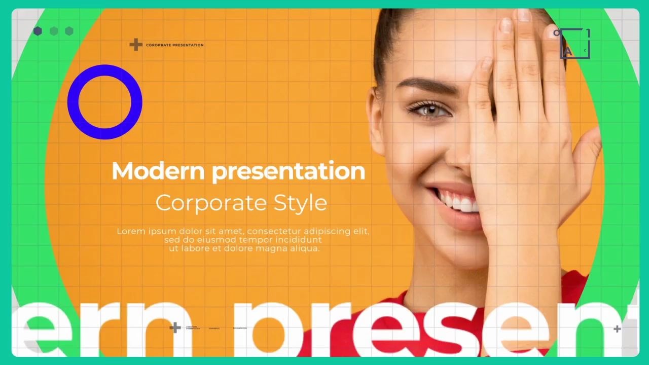 新风格的幻灯片AE模板