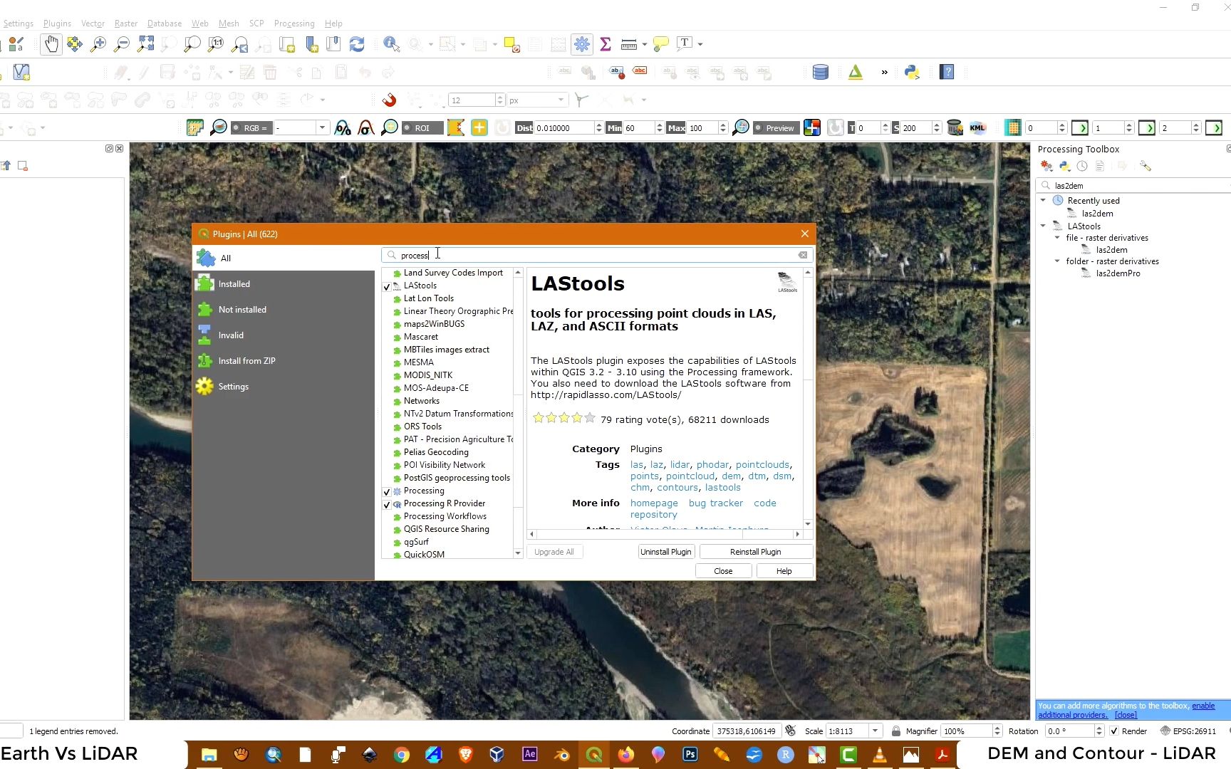 QGIS里使用LAStools插件把LiDAR数据转换为DEM