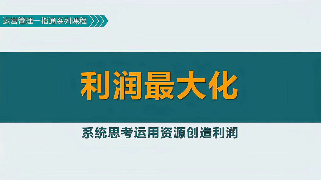 如何实现利润最大化
