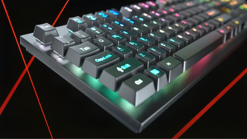 C4D制作的雷蛇幻彩键盘,逼格瞬间就出来了