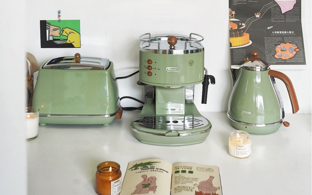 VLOG|复古咖啡机 多士炉 水壶整套分享 做早餐啦!开启秋日宅家模式!
