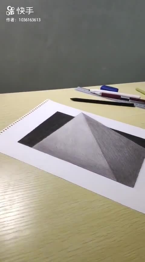 教会你画简单的3D立体画学会了没?更多手绘作品绘画教学过程分享请...