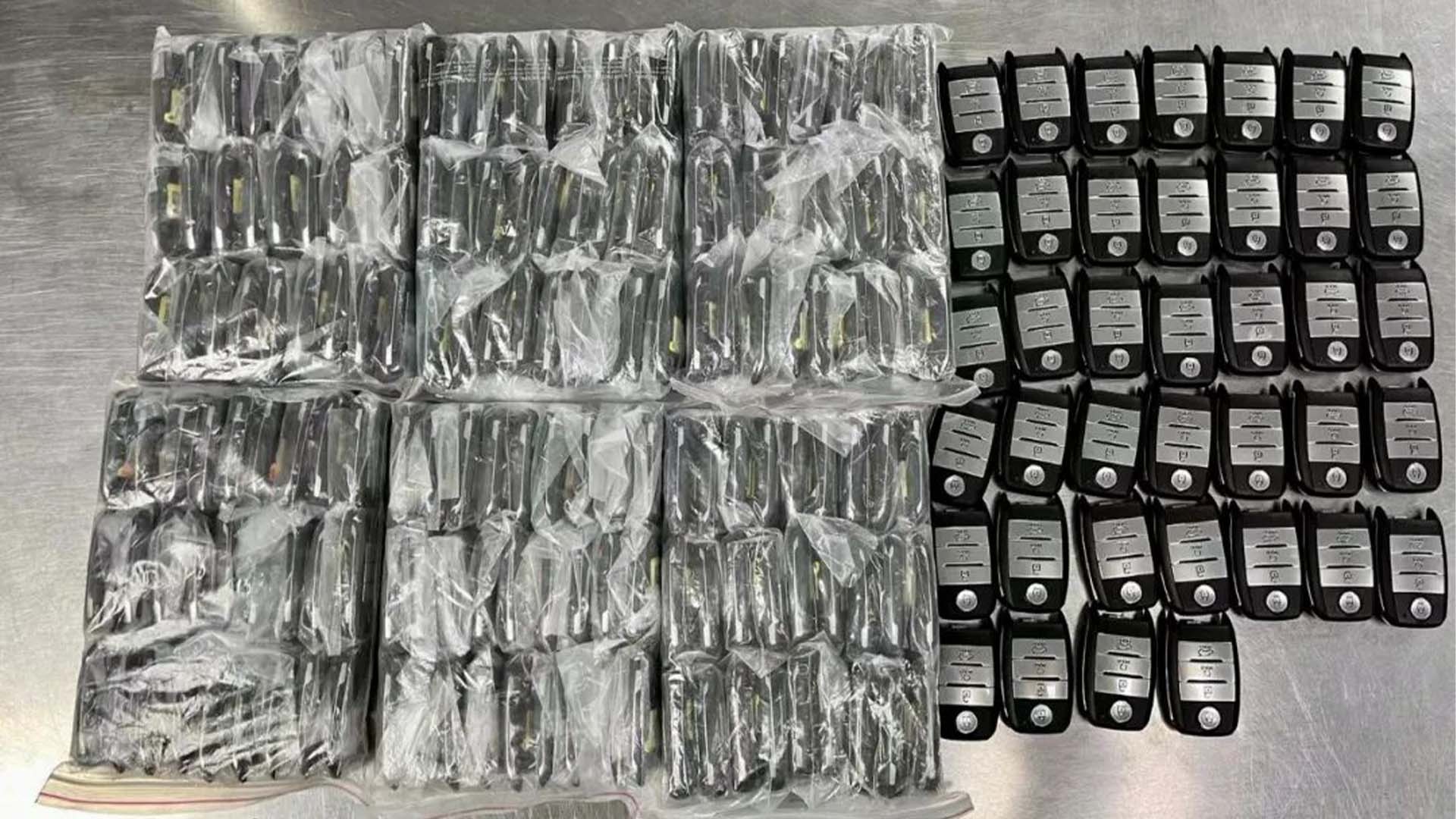 男子将201个汽车钥匙藏单车电池仓内入境被查获