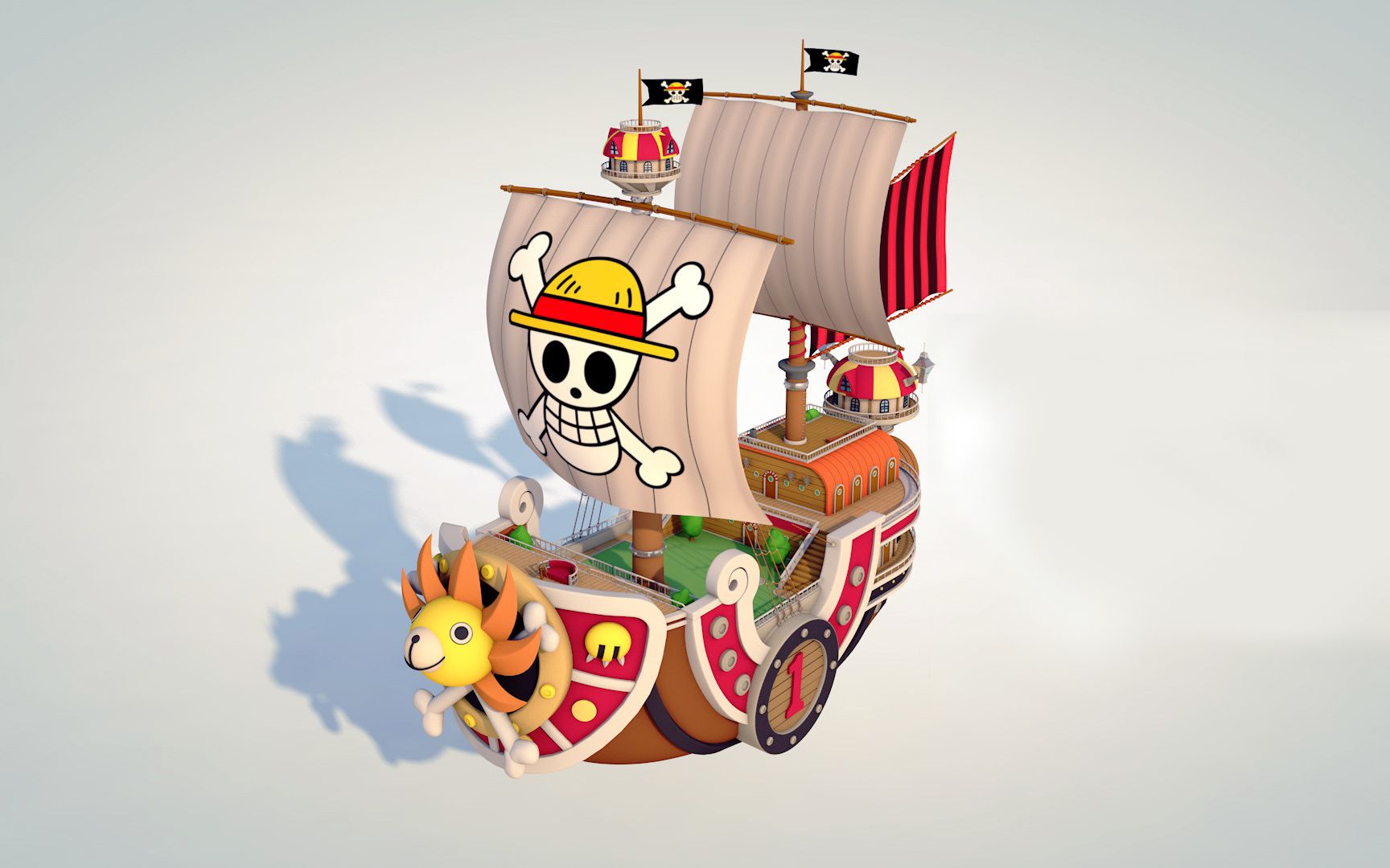 Maya建模教程,海贼王阳关号,次世代船模型制作