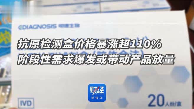抗原检测盒价格暴涨超110%,阶段性需求爆发或带动产品放量