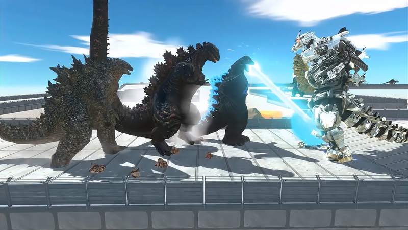 动物战争模拟器游戏 霸王龙就这样被打败啦也太不给面子了吧