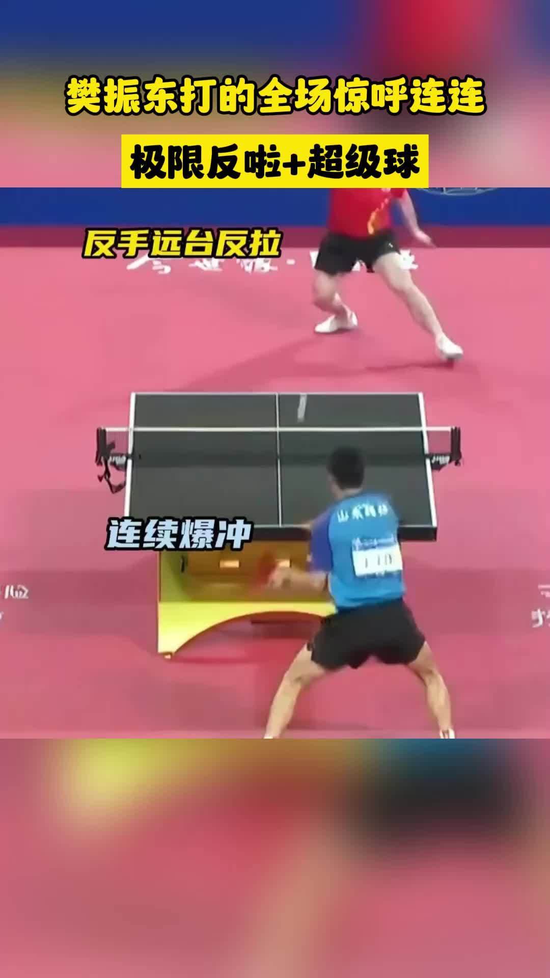 樊振东打的全场惊呼连连