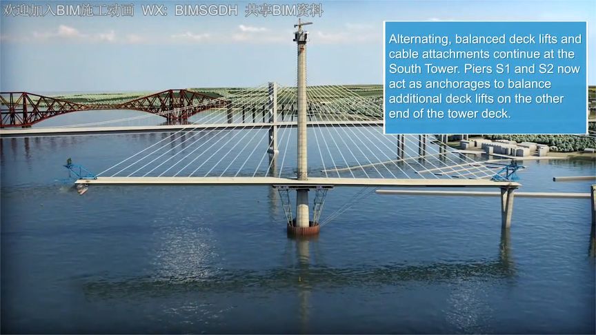 国外桥梁施工BIM动画演示