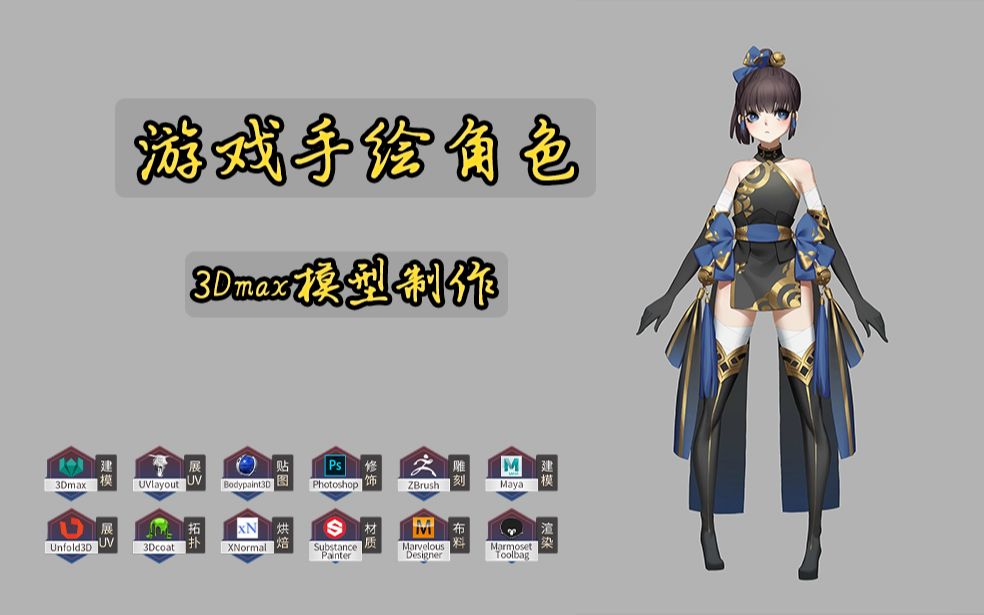 3D传统手绘角色模型制作【3Dmax】