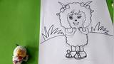 喜羊羊与灰太狼之卡通人 绘画美羊羊