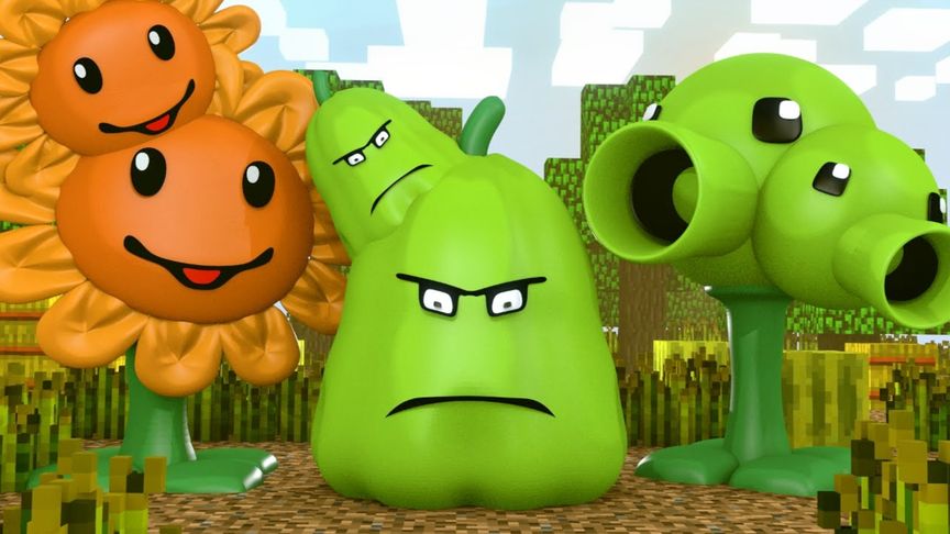 游游解说我的世界:植物大战僵尸,对战60只卫道士?