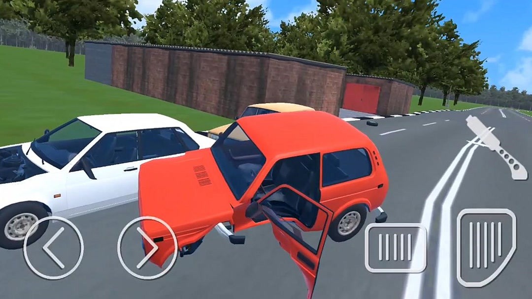 汽车车祸模拟器,车轮被撞没了还能开,违反常理啊